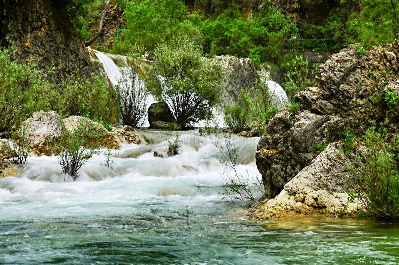 Natural River of Water that Flows Permanently. Stock Image - Image of ...