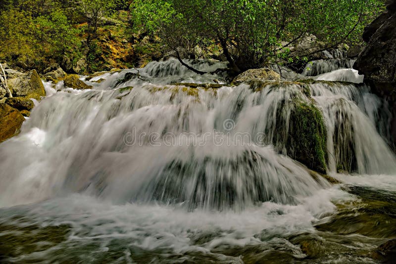 Natural River of Water that Flows Permanently. Stock Image - Image of ...