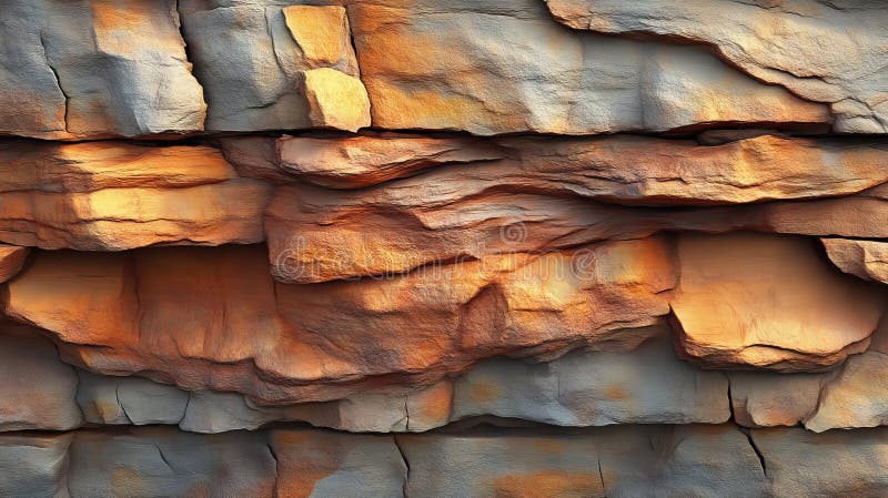 Natural Rock Formation with Layers of Vivid Colors and Textures Stock ...