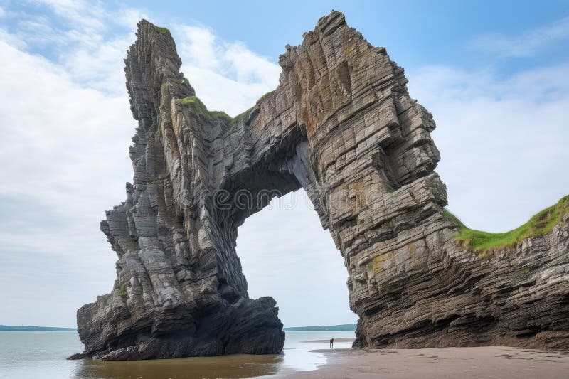Natural Rock Formation Resembling a Giant Dragon or Mythical Creature ...