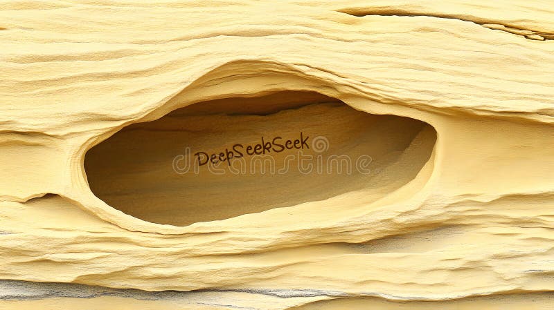 Natural Rock Formation with a Unique Hollow Shape Stock Illustration ...