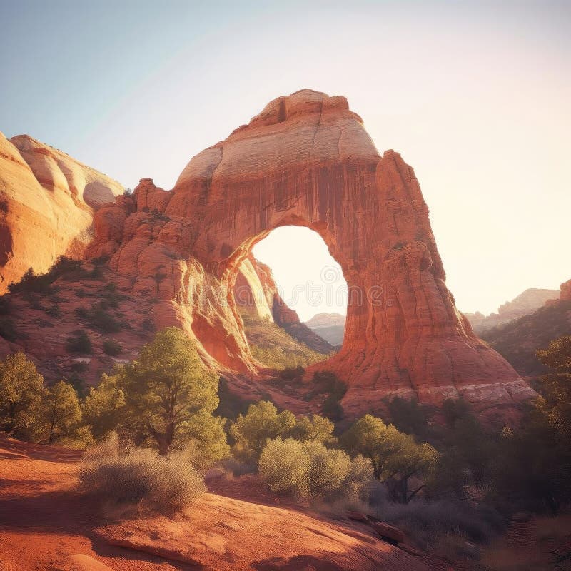 Natural rock formations stock illustration. Illustration of utah ...