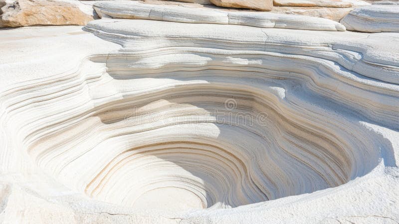 Natural Rock Formations with a Deep, Circular Depression in the Center ...