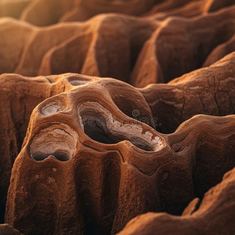 Natural Rock Formations with Smooth, Weathered Surfaces Displaying ...
