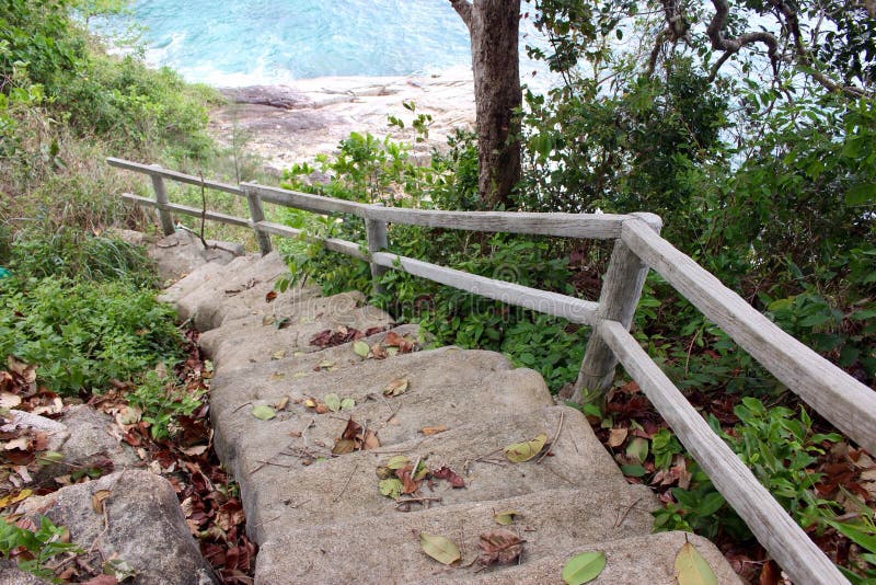 Natural Rock Step To the Beach Stock Image - Image of rock, beach: 72839907