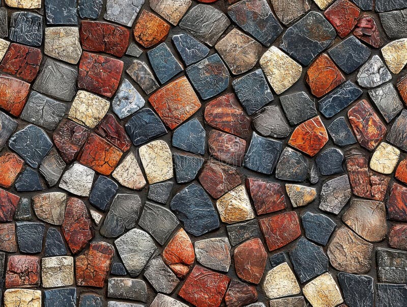 A Natural Rock Wall Displaying Various Shapes and Textures in a Rustic ...