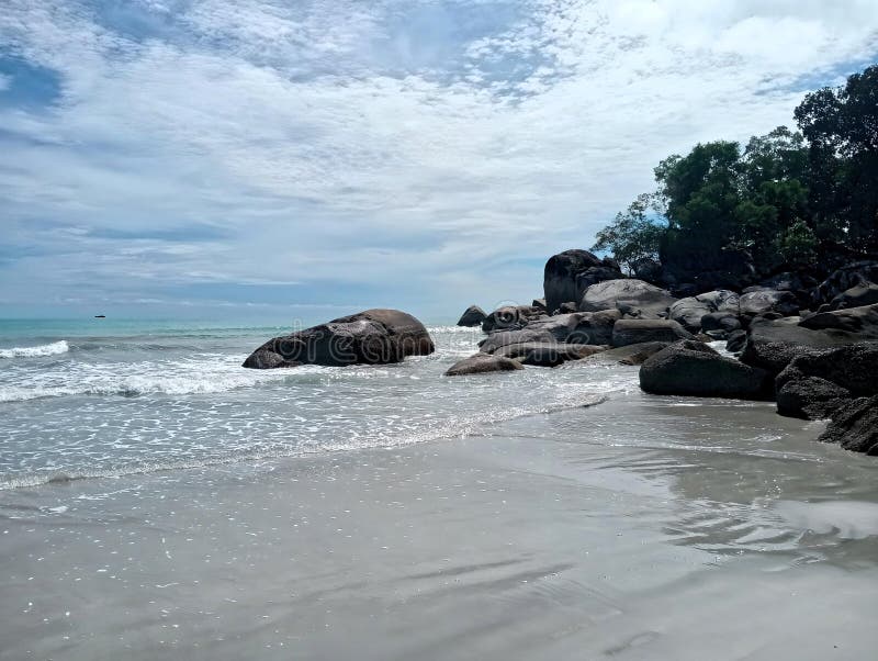 Natural Rocks on the Coast in Bangka Island Stock Photo - Image of cove ...
