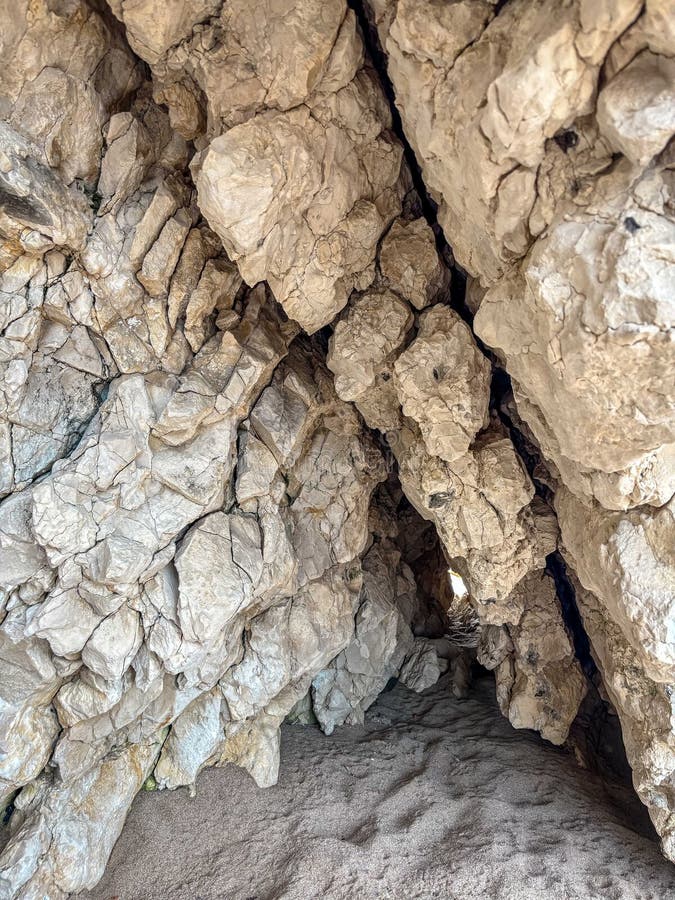 Natural Rocky Surface with Intricate Patterns and Textures in Beige ...