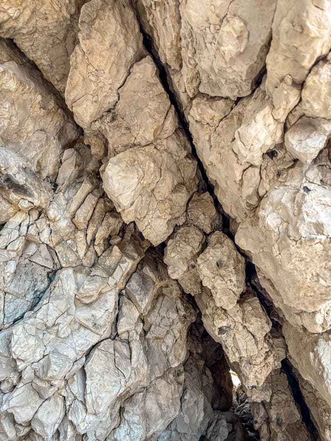 Natural Rocky Surface with Intricate Patterns and Textures in Beige ...