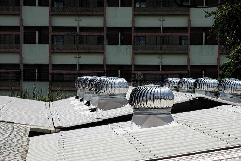 Natural Roof Ventilator on Roof. Roof Ventilation System for Heat ...