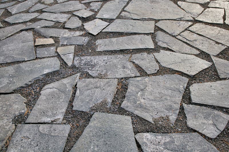 Natural Rough Paving Stones on Ground Stock Image - Image of street ...