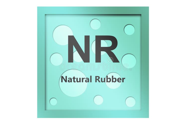Natural Rubber (NR) Polymer Symbol Isolated Stock Illustration ...