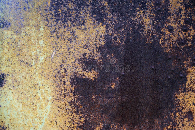 Natural Rusty Surface with Old Paint and Erosion Stock Photo - Image of ...
