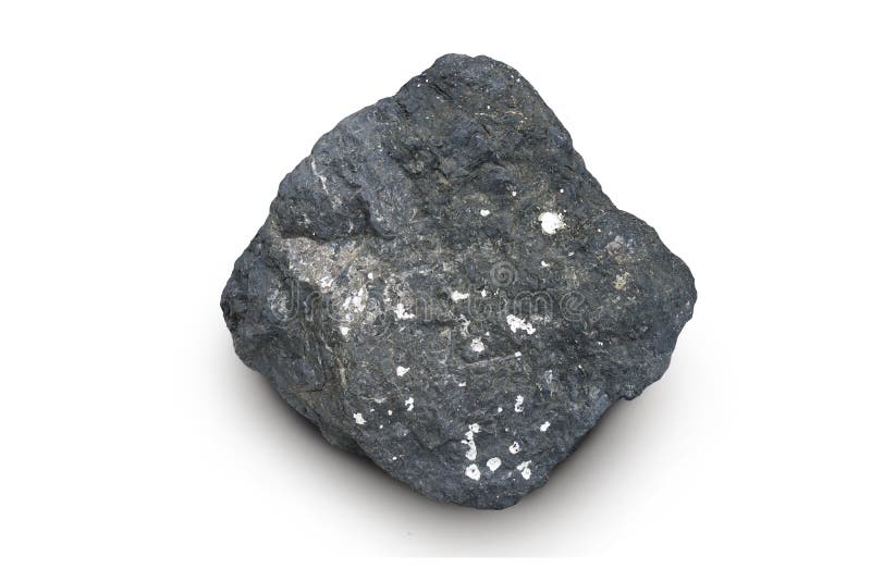 Natural Sample of Limestone Sedimentary Rock, Isolated on a White ...