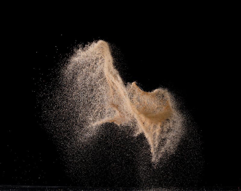 Natural Sand Flying Explosion, Particle Dot Grain Wave Explode ...