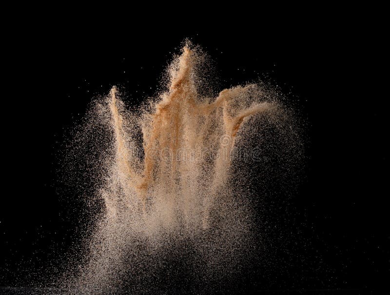 Natural Sand Flying Explosion, Particle Dot Grain Wave Explode ...