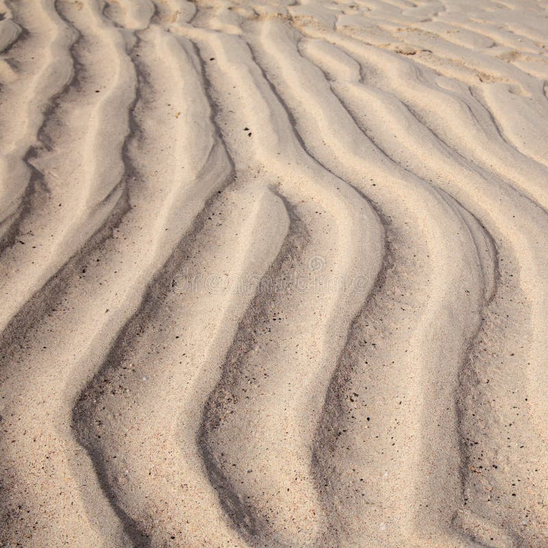 Natural Sand Pattern Created by a Flow of Tide and Ripples Stock Photo ...