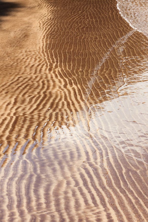 Natural Sand Patterns in Beach Stock Image - Image of brown, nature ...