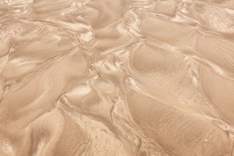 Natural Sand Patterns in Beach Stock Photo - Image of erosion, golden ...