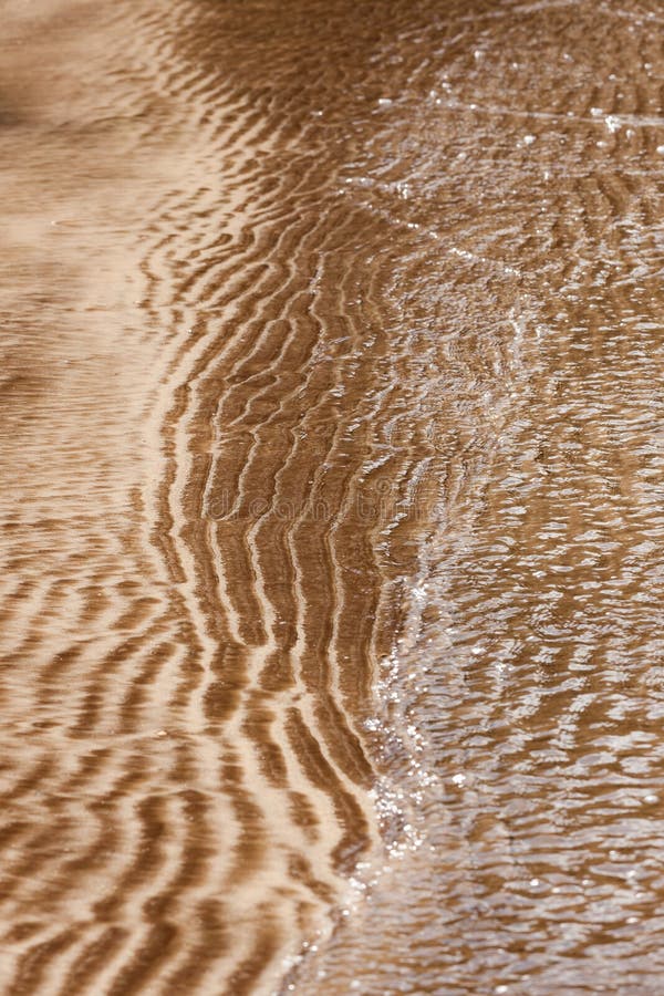 Natural Sand Patterns in Beach Stock Image - Image of desolate ...