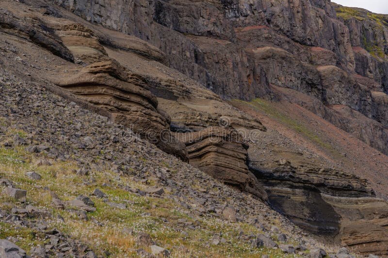 Natural Scene of the Rocky Surface of a Mountain with Rugged Texture in ...