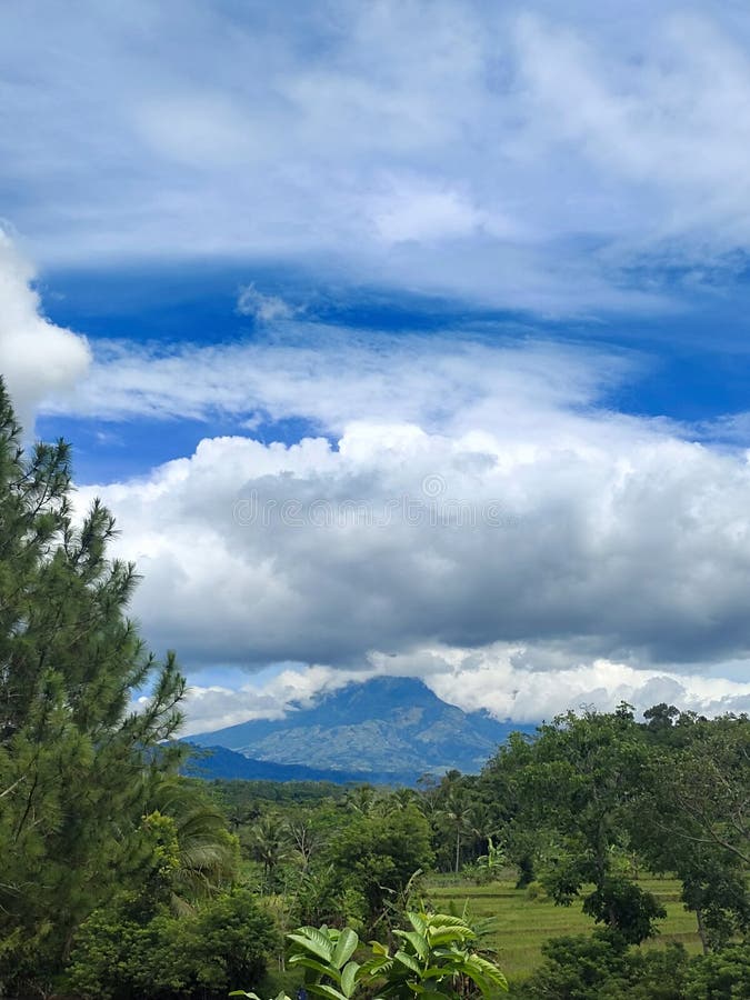 Natural Scenery Around Mount Merapi Stock Image - Image of active ...