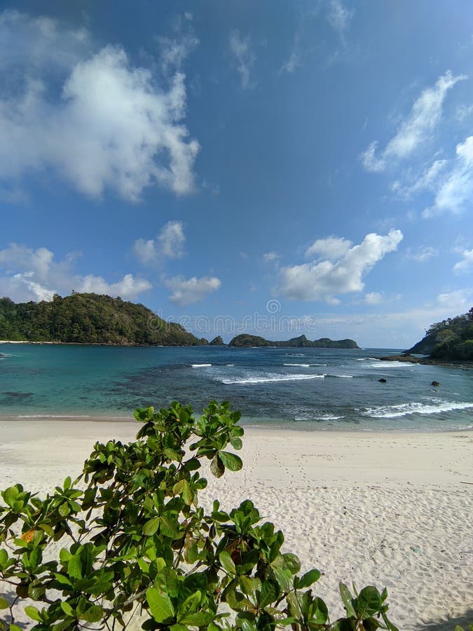 The Natural Scenery is the Beautiful Beaches of Indonesia Stock Image ...
