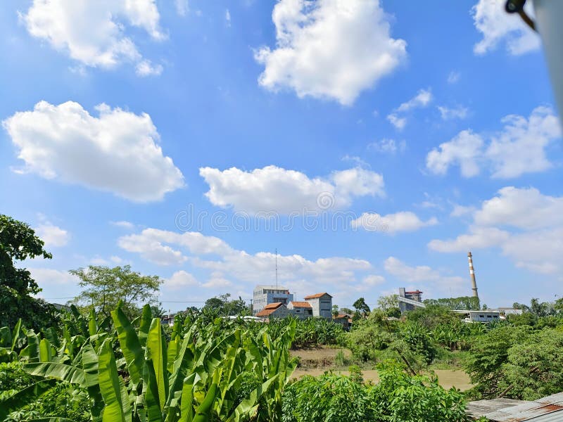 Natural Scenery Behind the House Stock Photo - Image of blue, scenery ...