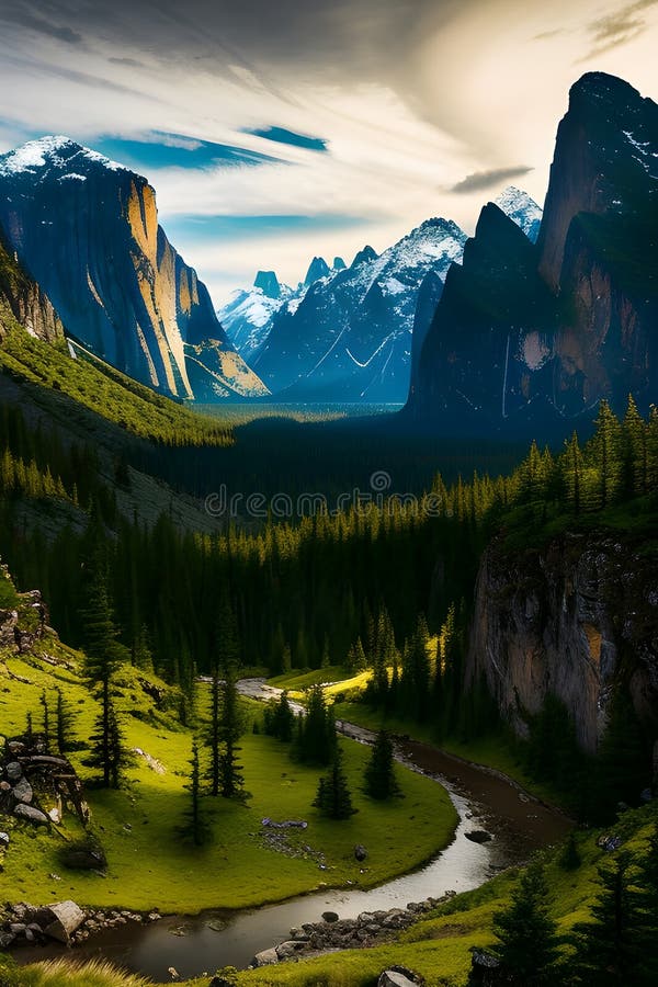 A Natural Scenic Panorama, Landscape Editorial Photo - Illustration of nature, conservation ...