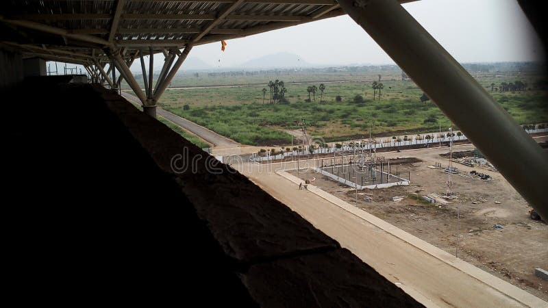 A Natural Scenic View from Terrace. Stock Image - Image of scenic, wood ...