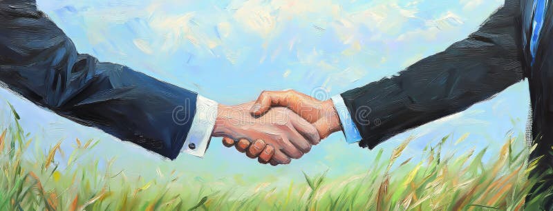 A Natural Setting is Where a Handshake Symbolizes Agreement and ...