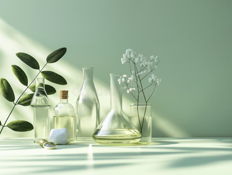 Natural Skin Care Beauty Products, Laboratory and Development Concept ...