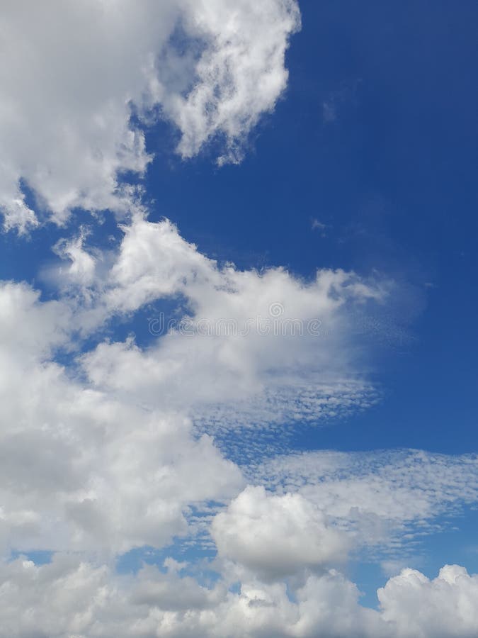 Natural Sky Beautiful Blue and White Texture Background. Stock Photo ...
