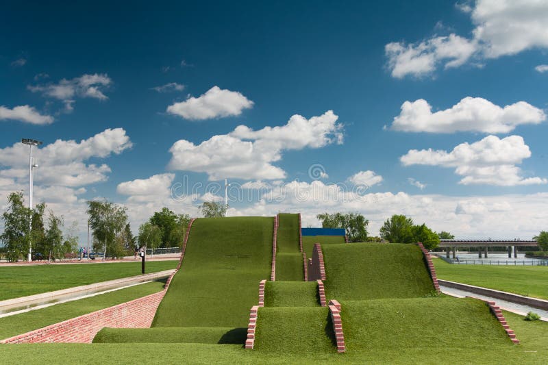 Natural slide stock image. Image of lawn, park, sport - 24079233