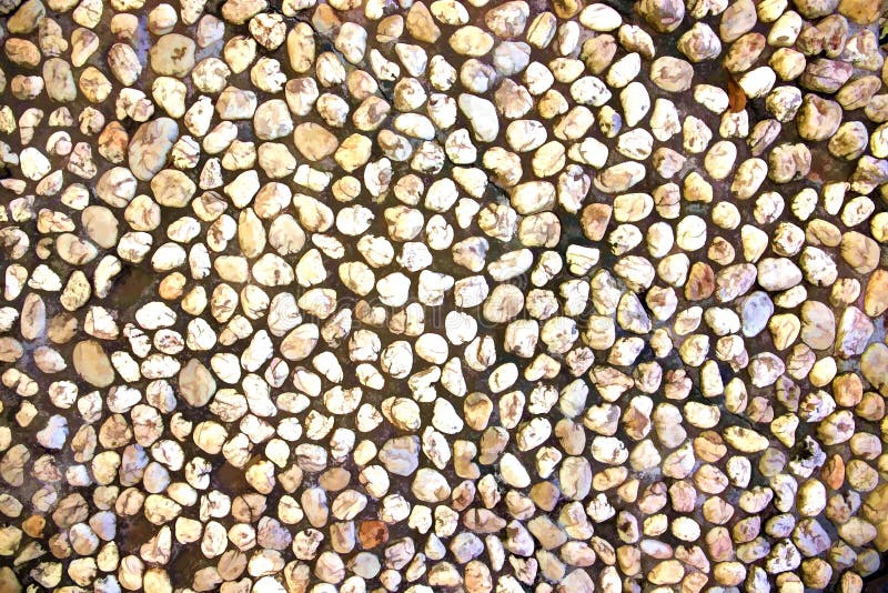 Natural Small Stone Paving Creative Background. White Pebble Texture ...