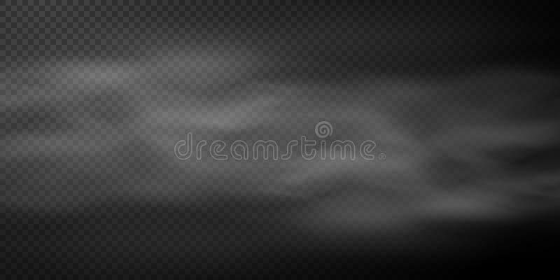 Natural Smoke or Fog Effect on a Black Transparent Background Stock ...