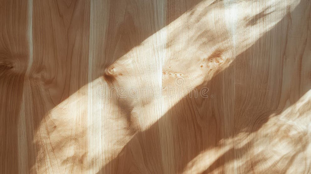 Natural Smooth Maple Hardwood Texture with Sunlit Patterns for Interior ...