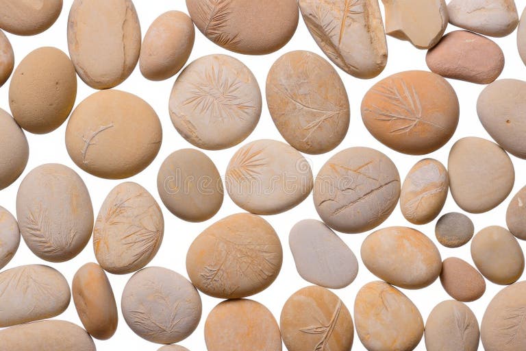 Natural Smooth Oval River Rocks Texture Background Stock Illustration ...