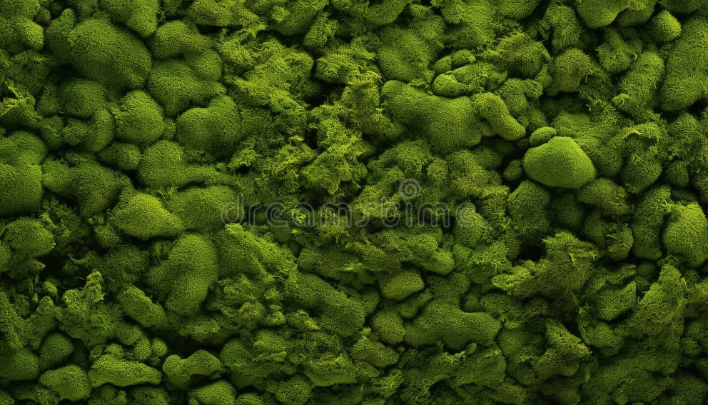 Natural Solid Dark Green Moss Texture Dark Background. Stock Photo ...