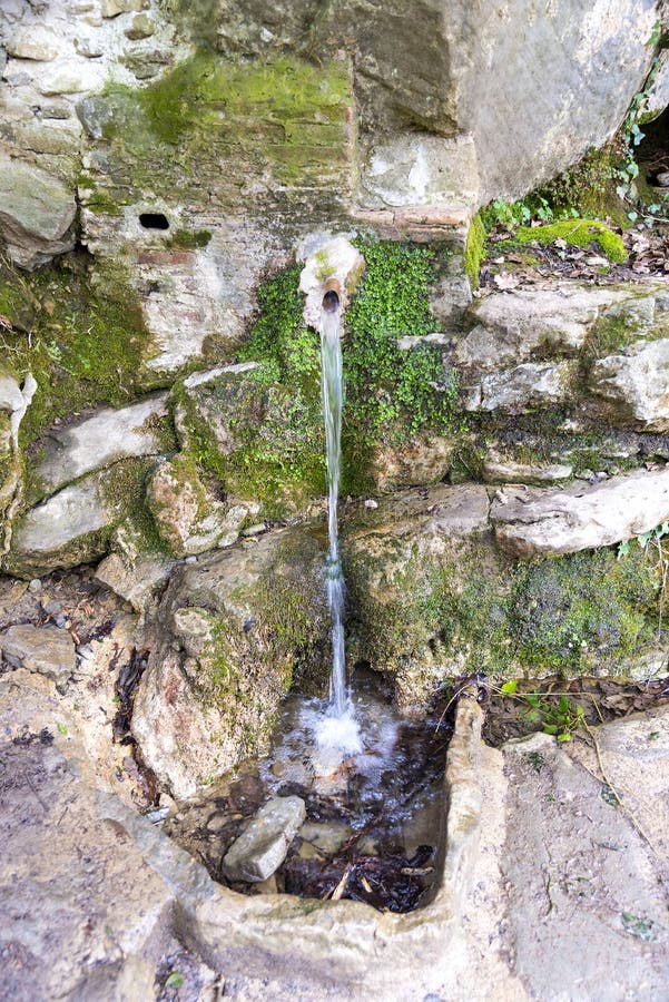 Natural Source of the Mountain Stock Image - Image of cascade ...