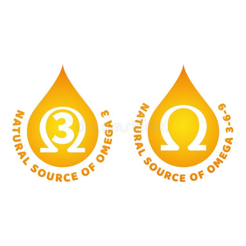 Natural Source of Omega 3 6 9 Label Stock Vector - Illustration of sign ...