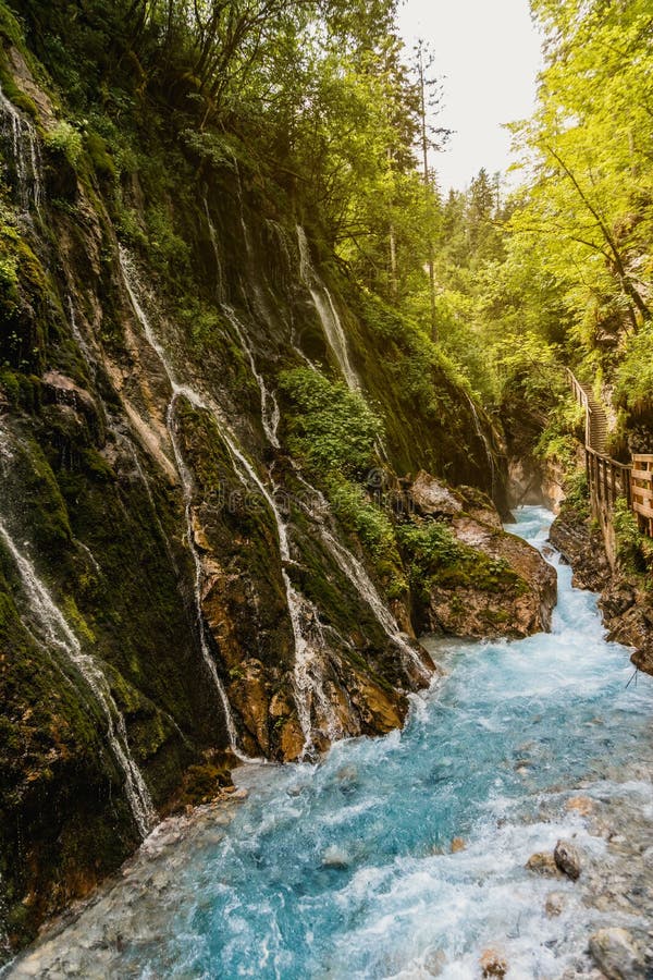 Natural Sources with Lots of Waterfalls Stock Image - Image of lake ...