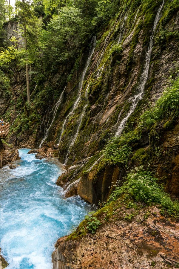 Natural Sources with Lots of Waterfalls Stock Photo - Image of sight ...