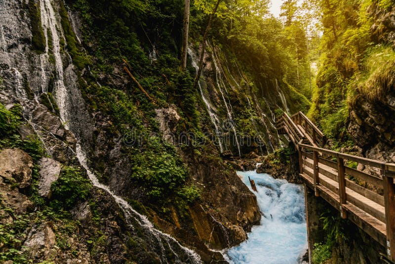 Natural Sources with Lots of Waterfalls Stock Photo - Image of source ...