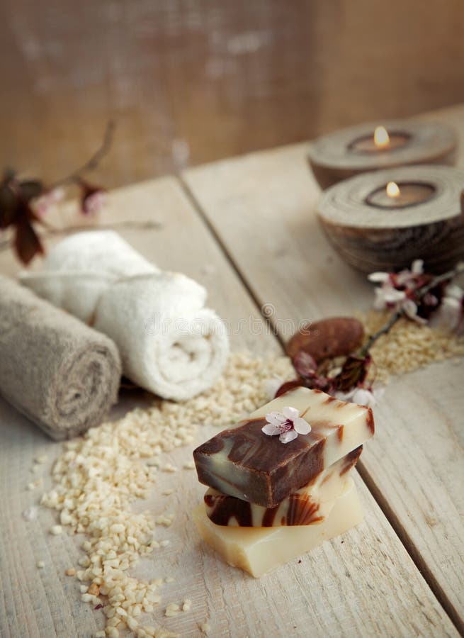 Natural spa setting stock image. Image of bath, drops - 24420723