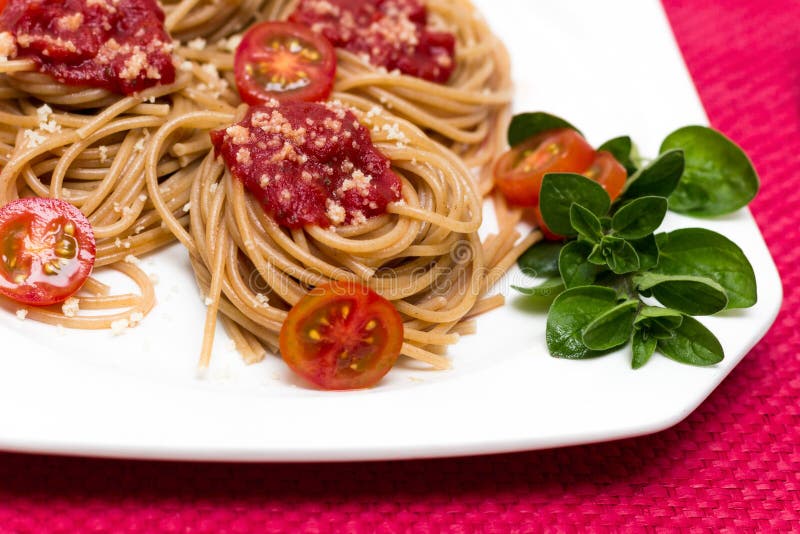Natural spaghetti dinner stock image. Image of italian - 44334851