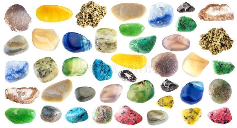 Natural Specimens of Uncut Agate Rocks Cutout Stock Photo - Image of ...