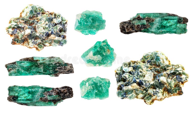 Natural Specimens Uncut Emerald Rocks Cutout Stock Photos - Free ...