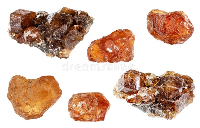 Natural Specimens Uncut Hessonite Rocks Cutout Stock Photos - Free ...