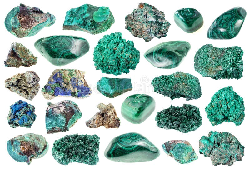 Natural Specimens Uncut Malachite Rocks Cutout Stock Photos - Free ...